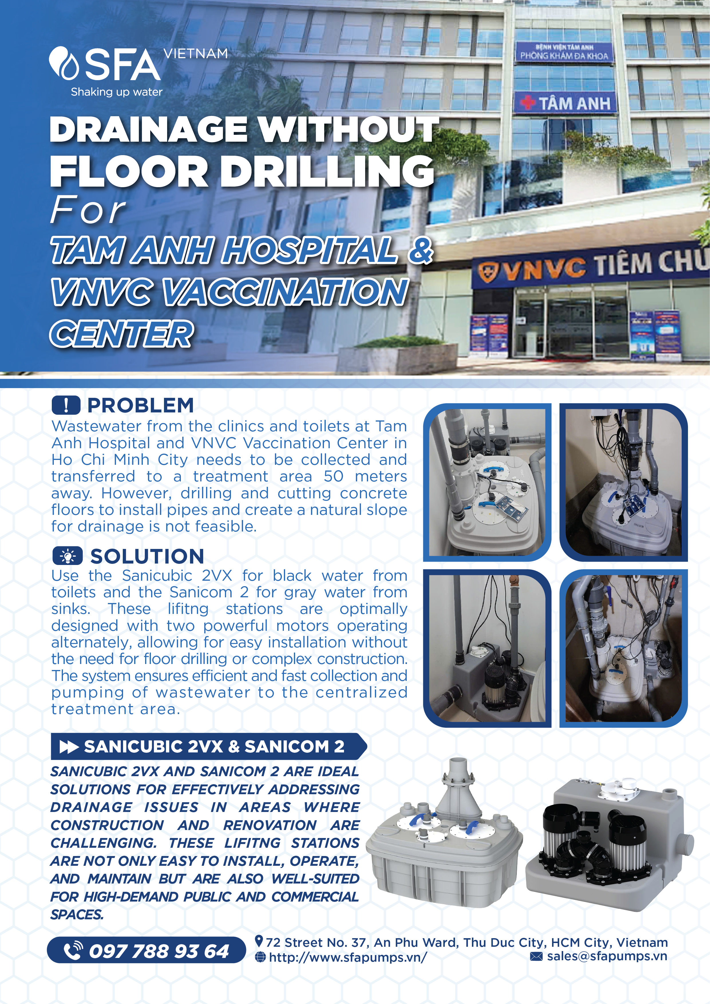 SFA Pumps Vietnam | Sanitoilet, Sanigrey and Wastewater Solutions